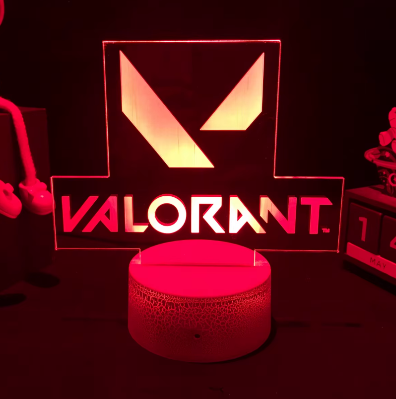 LED Valorant Agent Lamp – Night Market Desk Light | Gaming Room Decor ...